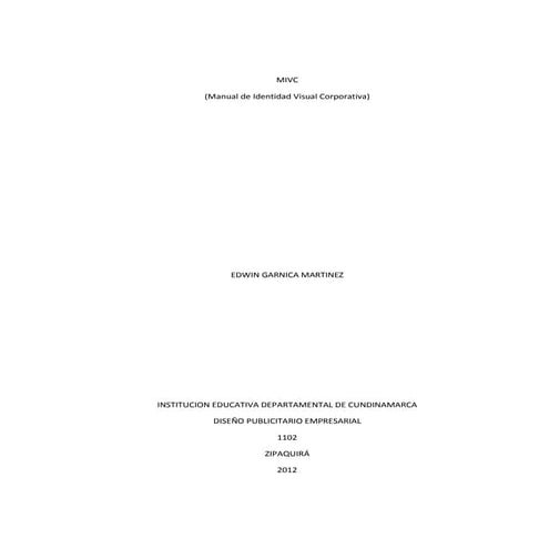 MIVC (Manual de Identidad Visual Corporativo) | DOCX