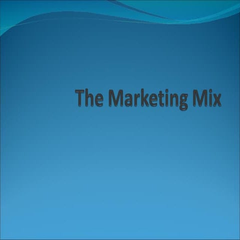 Mix | PPT | Business | Business and Finance