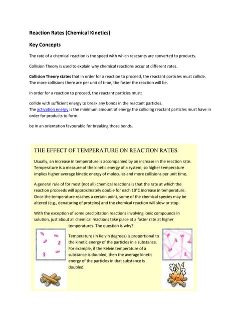 Factors affecting reaction rates | PPT