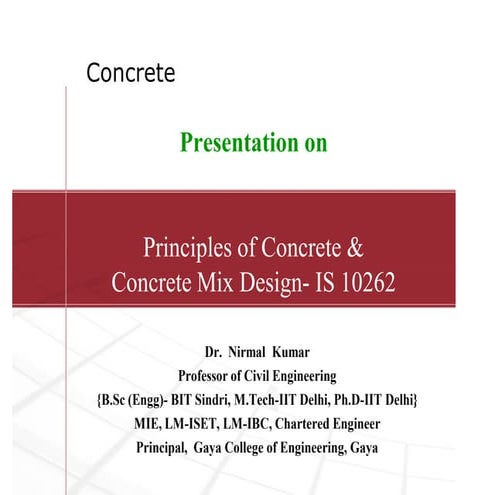 Concrete Mix Design | PPTX