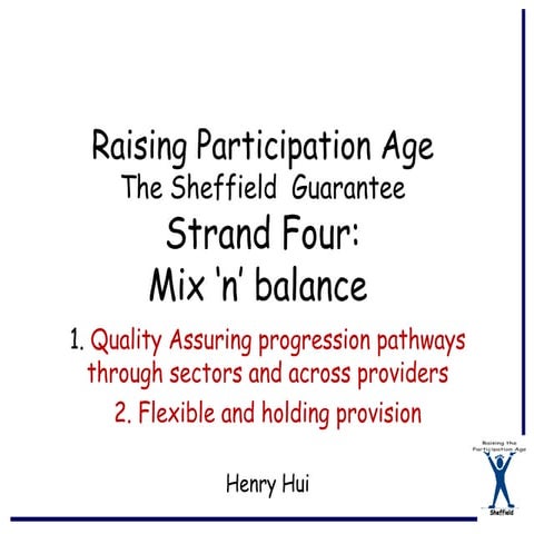 Raising the Participation Age - Mix and Balance of Provision | PPT