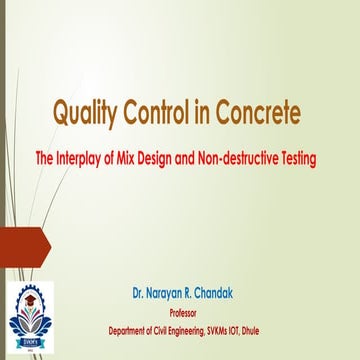 Mix Design of M40 Concrete & Application of NDT.pptx