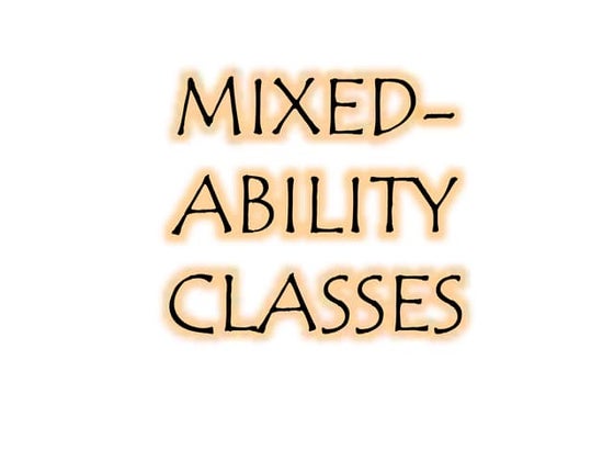 Mixed Ability Class Chart | PPT