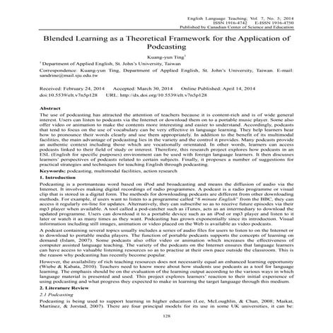 Mixed approach blended learning as a theoretical framework for the ...