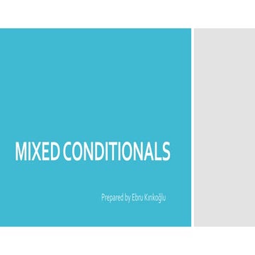 Mixed Conditionals | PPTX