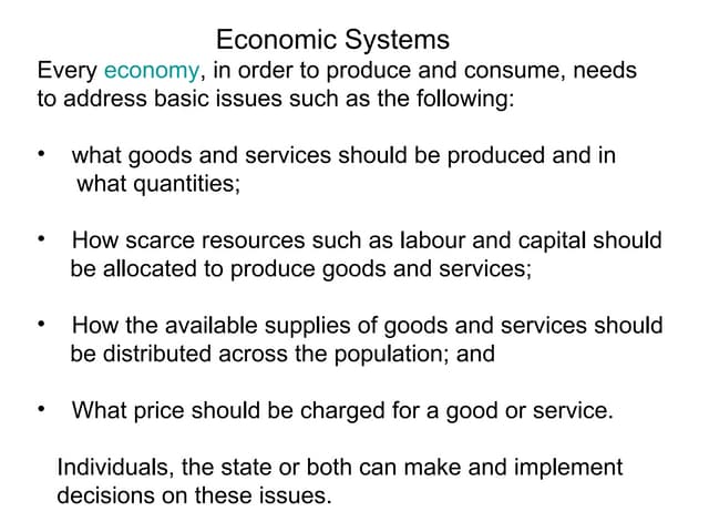 Types of economic system | PPTX