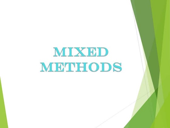 Mixed research design for management discipline | PPT