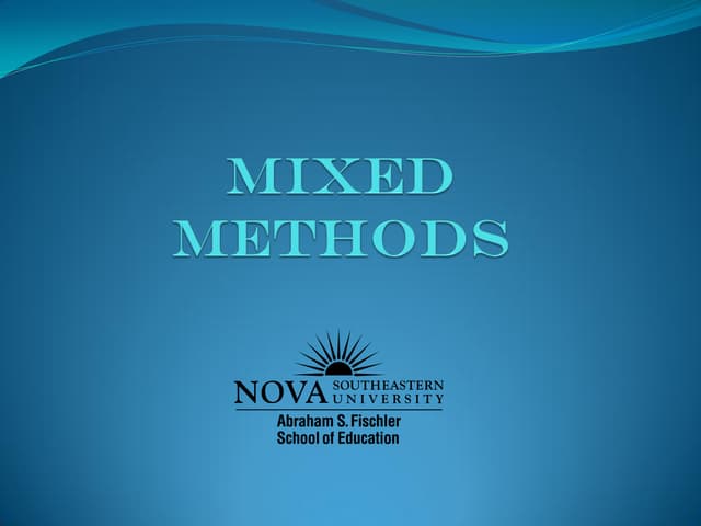 Mixed method research | PPTX
