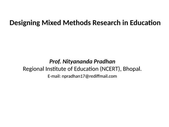 Mixed methods research | PPTX