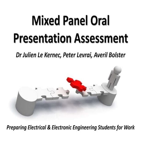 Mixed Panel Oral Presentation Assessment: Preparing Electrical ...