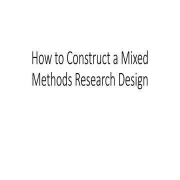 Mixed research design for management discipline | PPTX