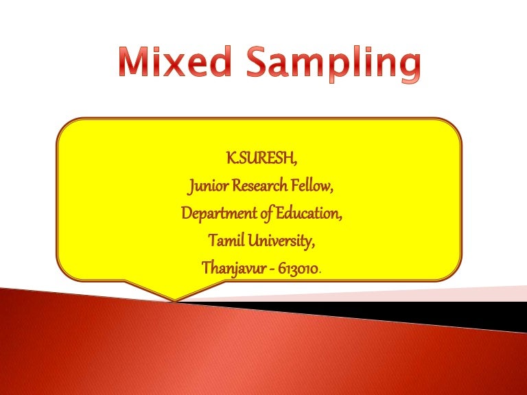 Mixed Sampling Method