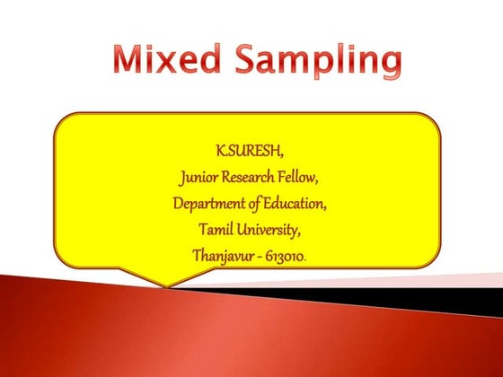 Sampling techniques | PPT