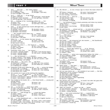 English questions mixed. Tenses | PDF