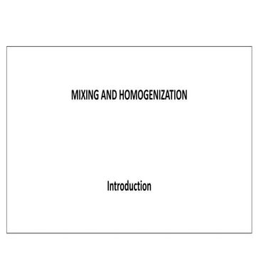 Pharmaceutical Engineering: Mixing | PDF