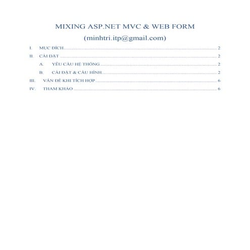 Mixing asp.net mvc & web form into hybrid project | DOCX
