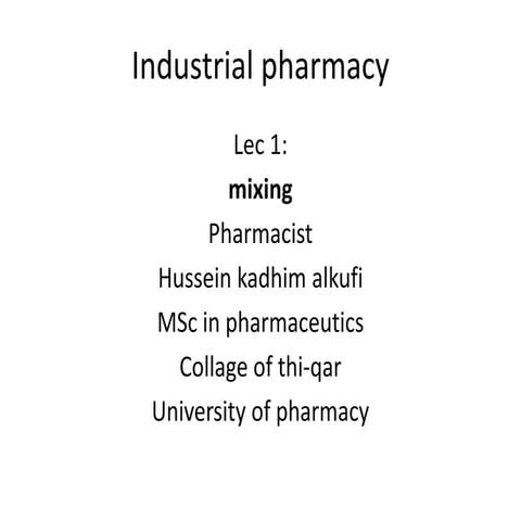 Mixing part 1 | PPTX