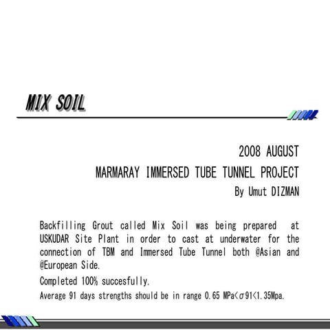 Mix soil casting underwater for the connection of immersed tube and tbm ...