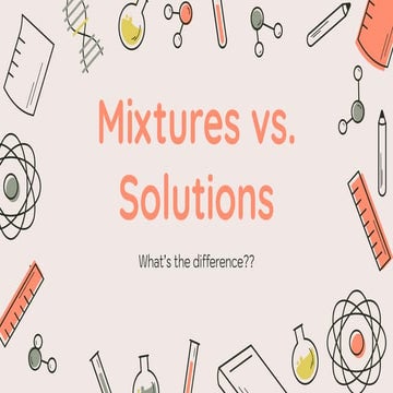 Mixtures and solutions | PDF