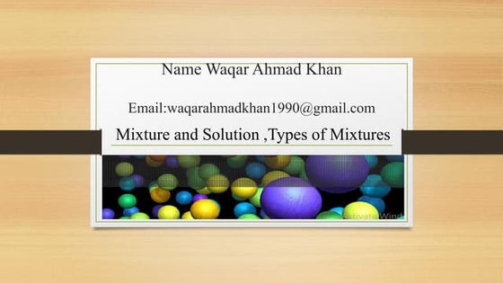 Properties of Solutions | PPT