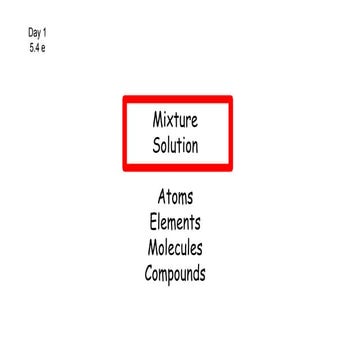 Mixture solution | PPTX | Chemistry | Science