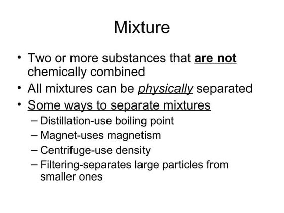 Substances and Mixtures | PDF | Chemistry | Science