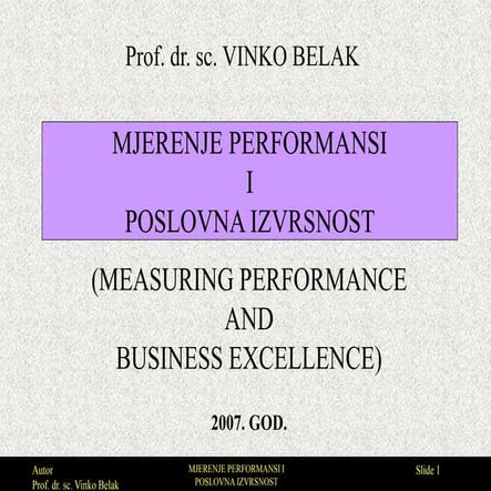 Mjerenje performansi i poslovna izvrsnost.ppt