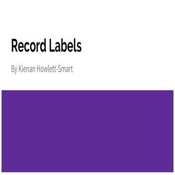 Record lables | PPT