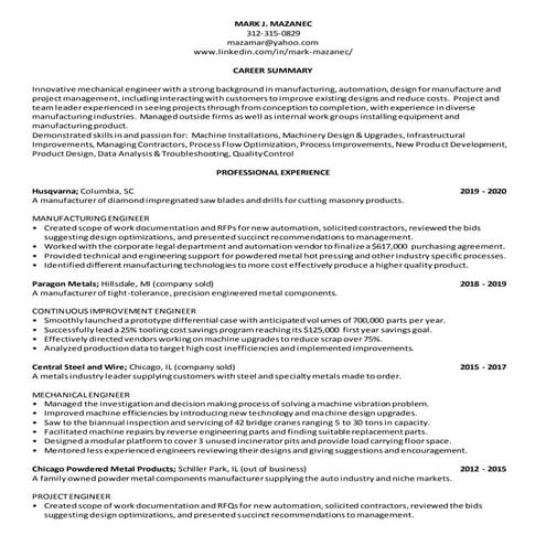 RESUME Robert Hall | PDF