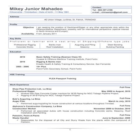 Jacob Hochberger Resume | PDF