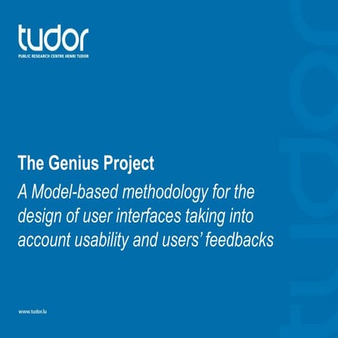 Genius: user interfaces design process taking into account usability ...