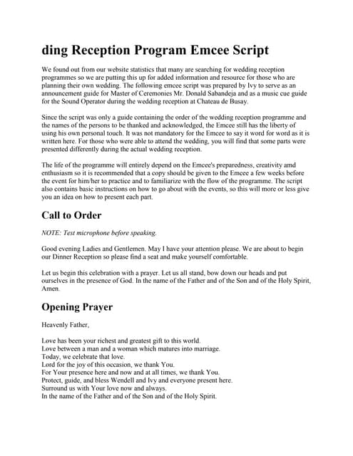 hosting script | PPT