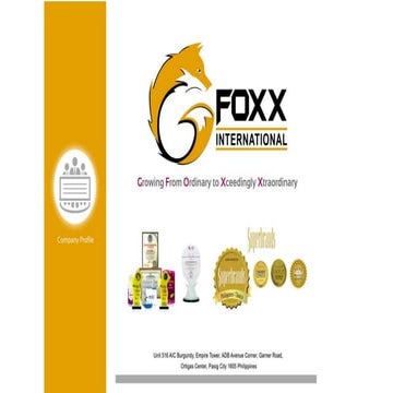 GFOXX International Inc. Marketing Plan by Michael Salazar | PPTX