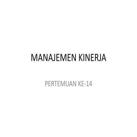 MK- MKinerja-new Bab-14.ppt............. | PPT