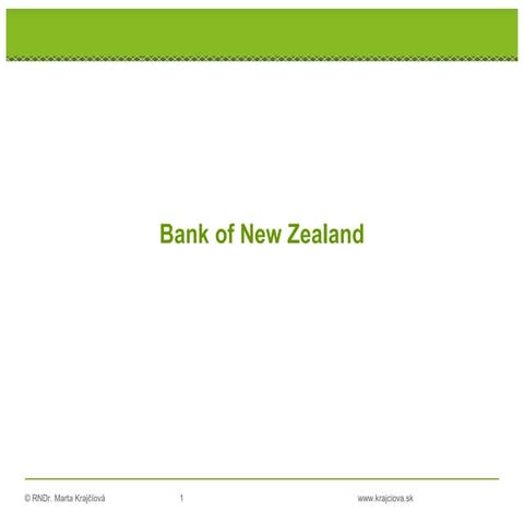Bank of New Zealand | PDF