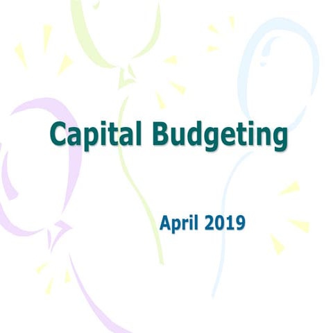 Mk 17 capital budgeting | PPT