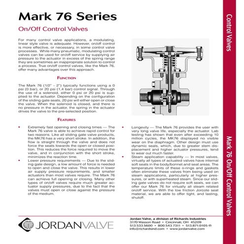 Mark 76 On/Off Control Valve | PDF