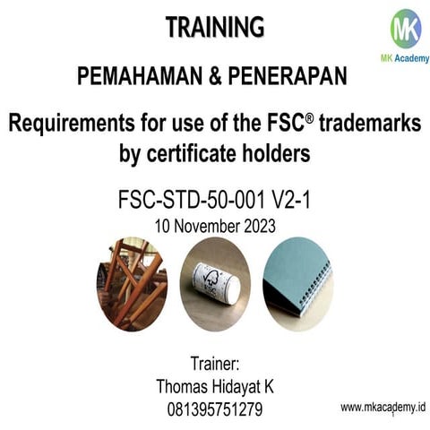 Training Trademark CoC FSC 123456789.ppt
