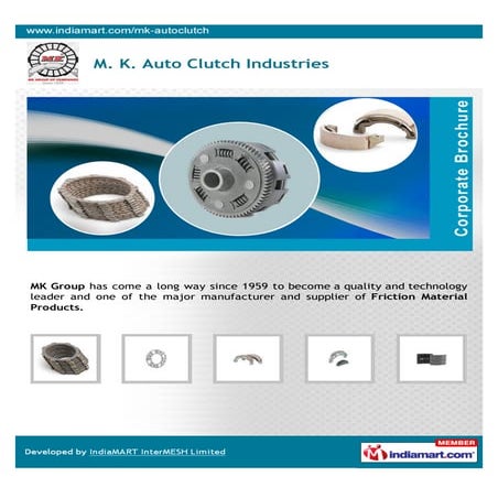 M. K. Auto Clutch Industries, Delhi, Clutch Plates | PDF