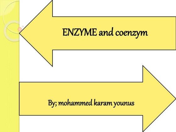 Definitions and types of coenzymes | PPTX | Chemistry | Science