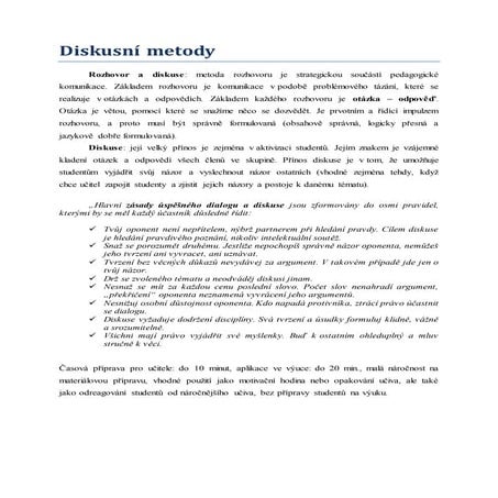 Diskuzní metody | PDF