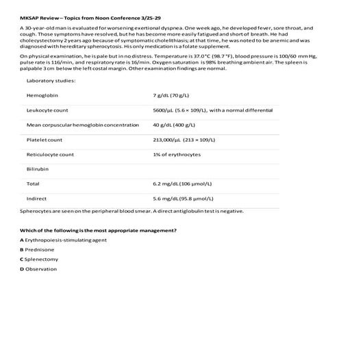 Mksap review 4 1-19 | DOCX