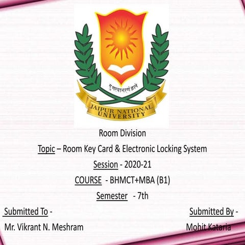 Electronic key-card & ELC;elc | PPTX