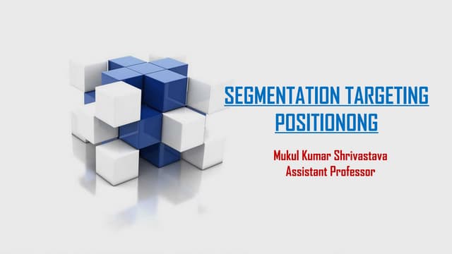 Mks Segmentation Targeting Positioning Pptx