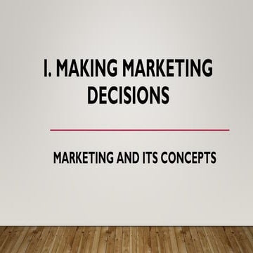 The core concept of marketing | PPT
