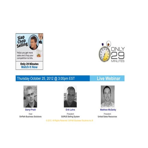 OnPath Webinar - Slap Chop Selling (slide notes) | PDF