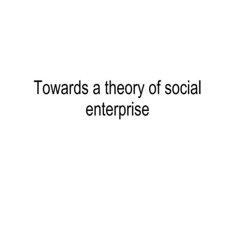 Mkt1019 bubbles and spectra towards a theory of social enterprise | PPT