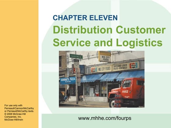 Distribution Customer Service and Logistics | PDF | Logistics and ...