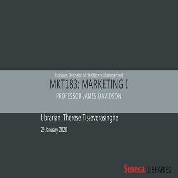 Marketing Research Library Tutorial | PPTX