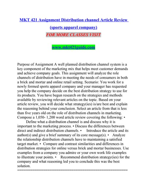 Mkt 421 mkt421 | PDF